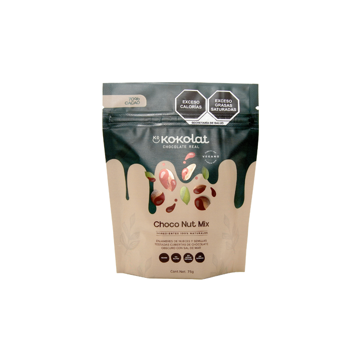 Choco Nut Mix | Snack vegano con nueces, chocolate 70% y sal de mar ...